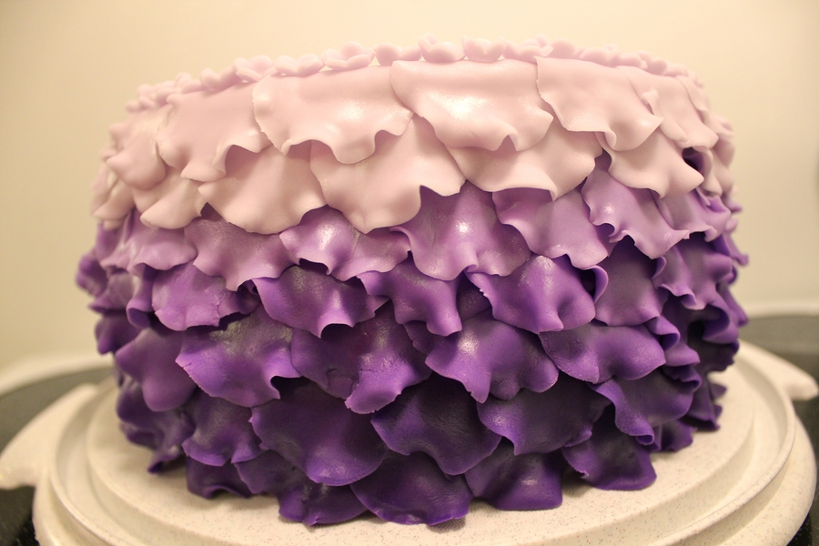 Purple Ruffles - CakeCentral.com