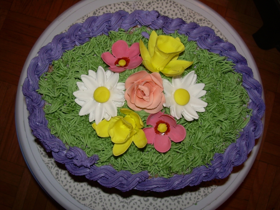 Spring Flower Basket - CakeCentral.com