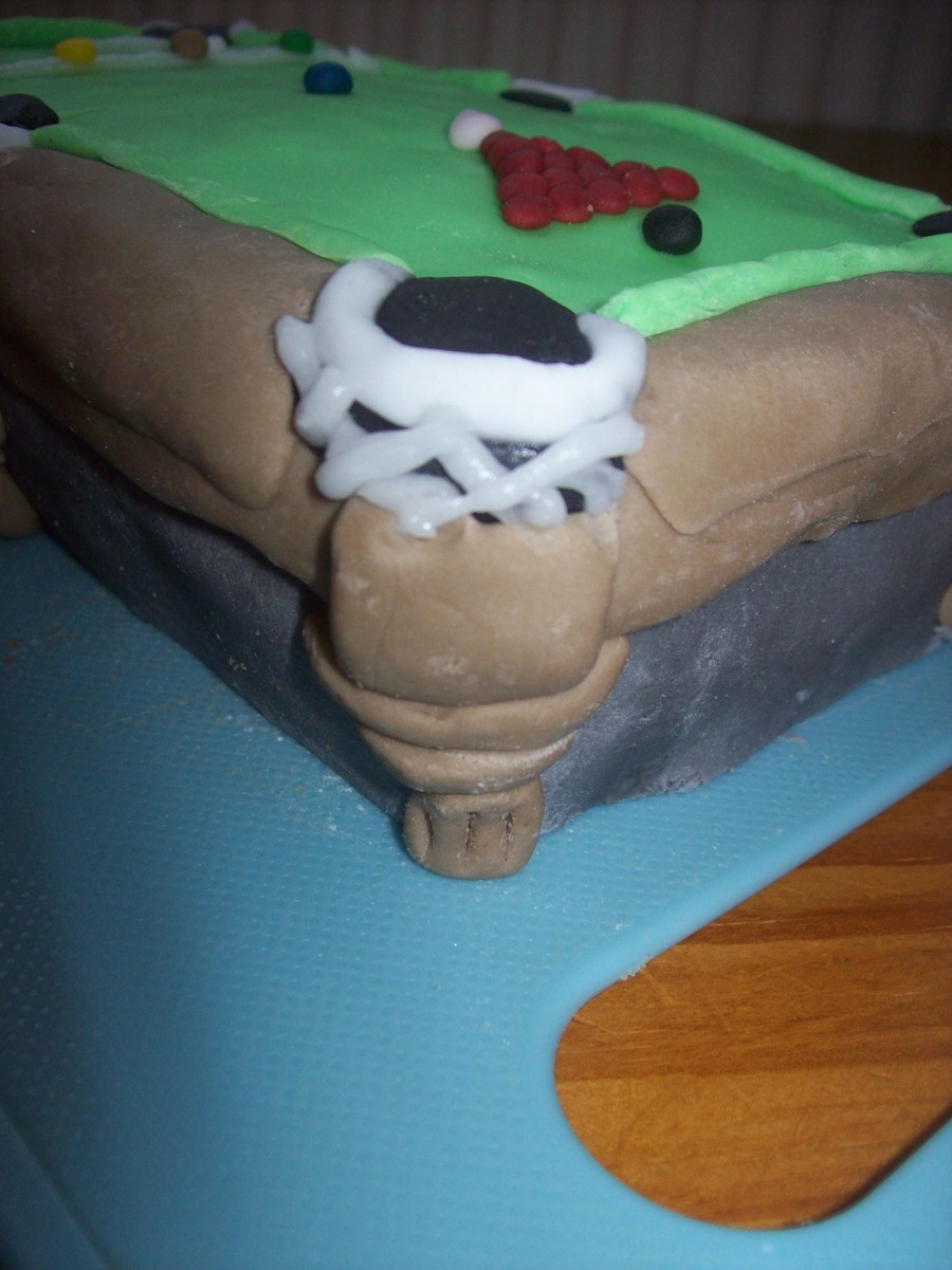 Snooker Table Cake - CakeCentral.com