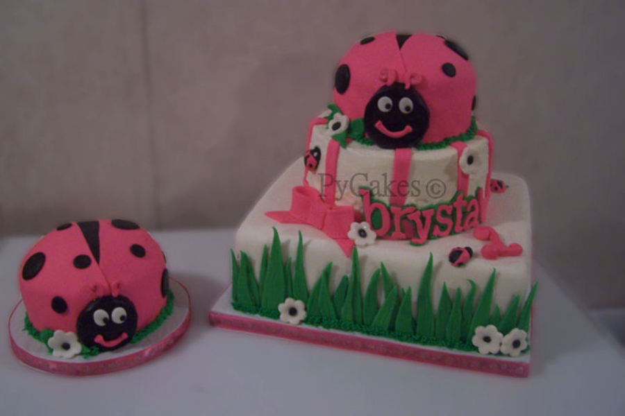 Pink Ladybug - CakeCentral.com