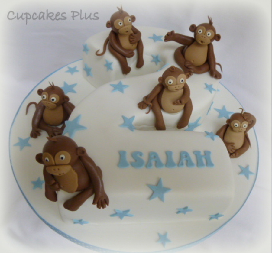 Number 2 Cake With Cheeky Monkeys!!! - CakeCentral.com