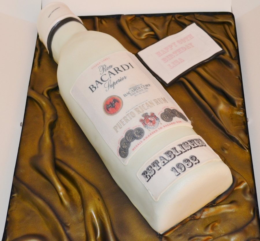 Bacardi Bottle Cake - CakeCentral.com