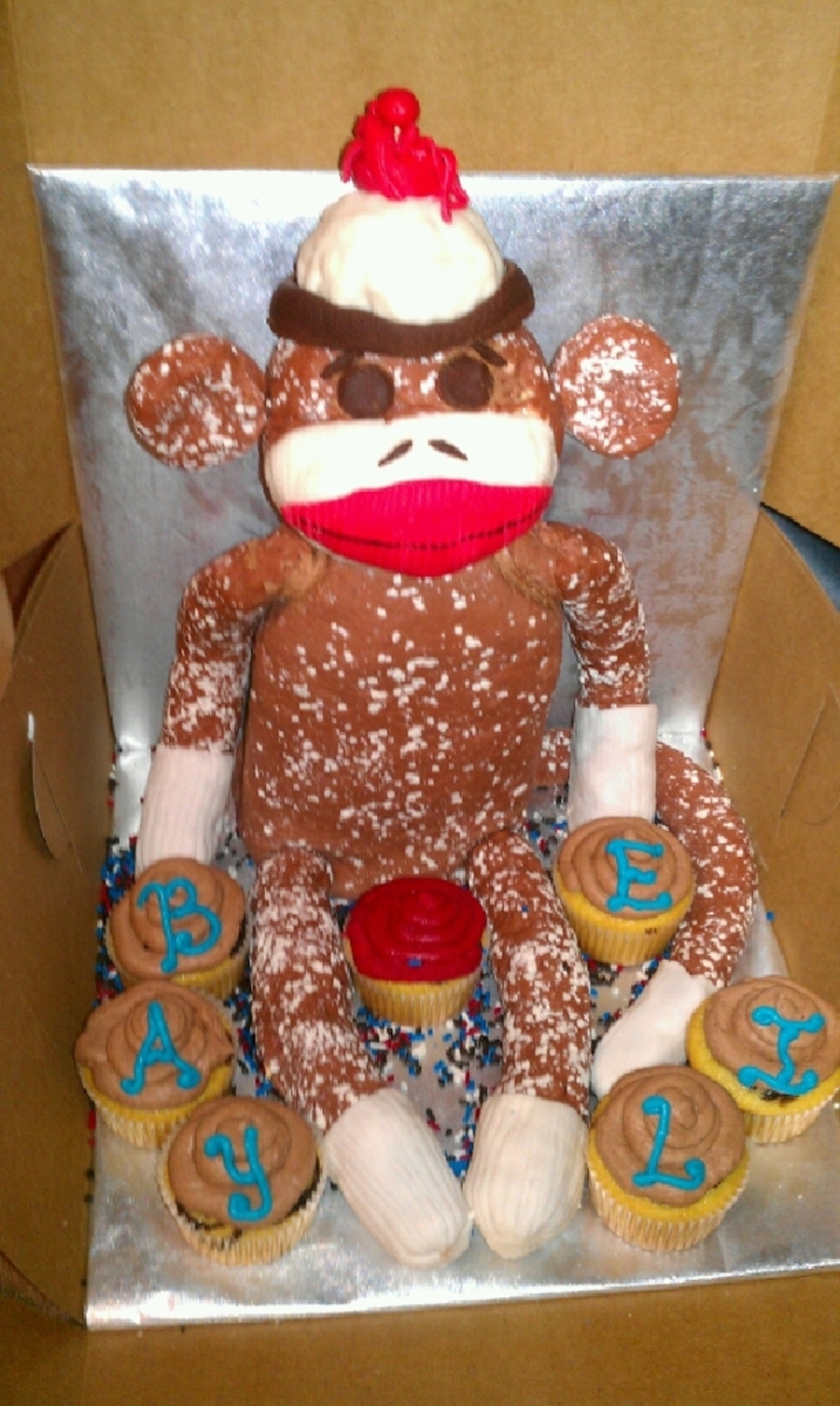 Sock Monkey Cake - CakeCentral.com