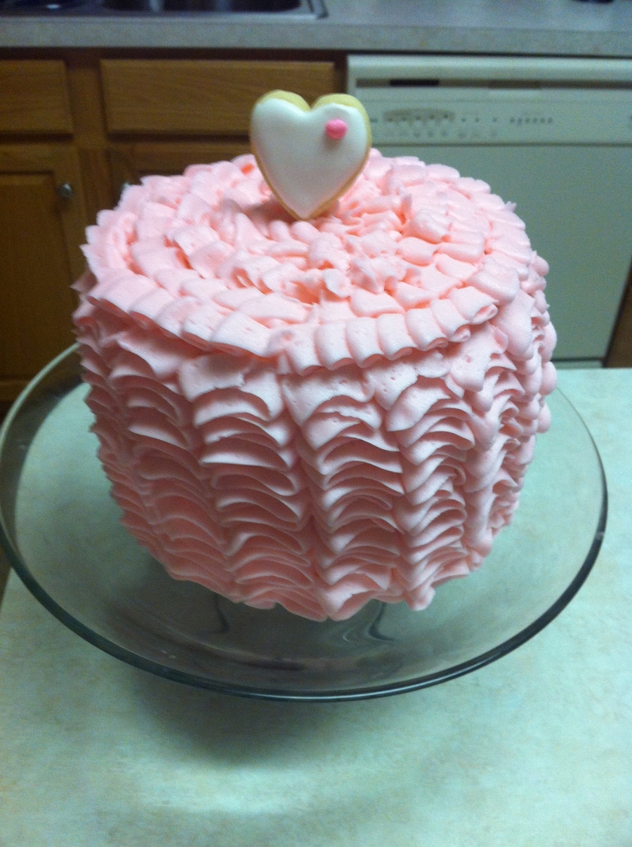 Valentine Ruffle Cake - CakeCentral.com