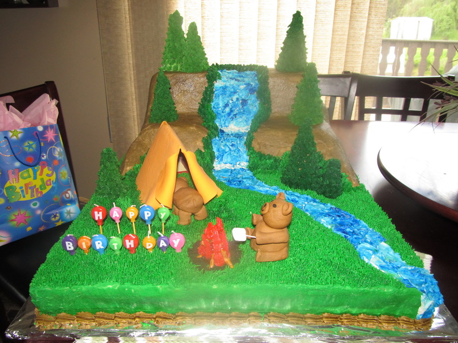 Camping Cake - CakeCentral.com