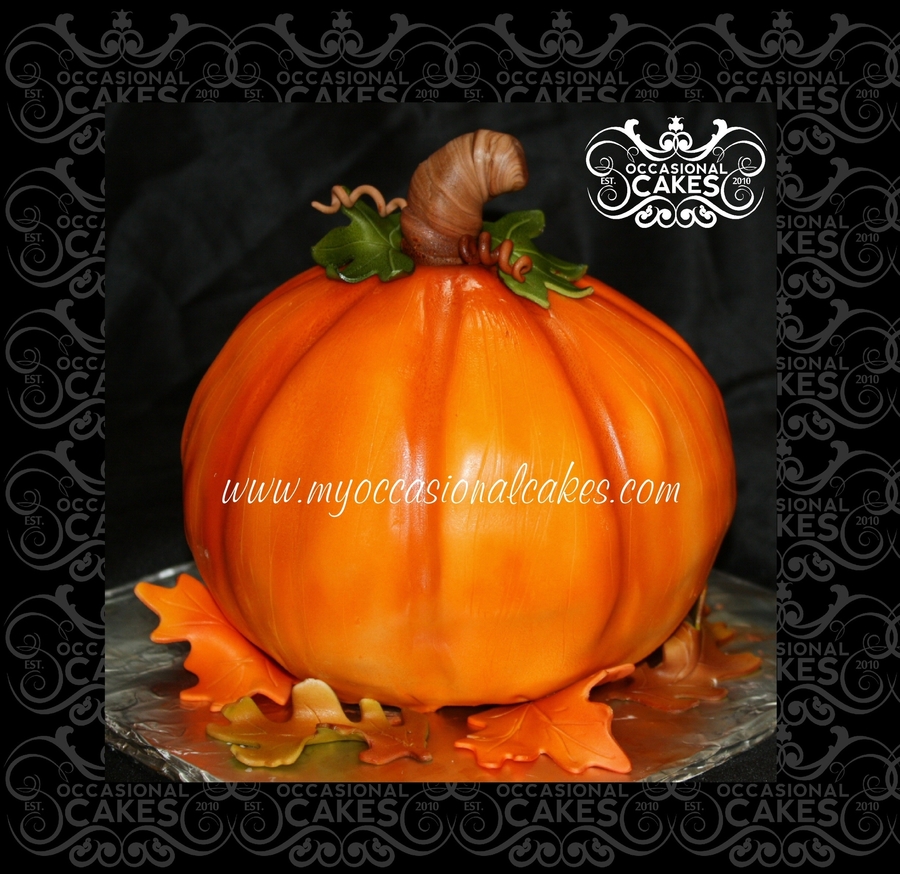 3-D Pumpkin Cake - CakeCentral.com