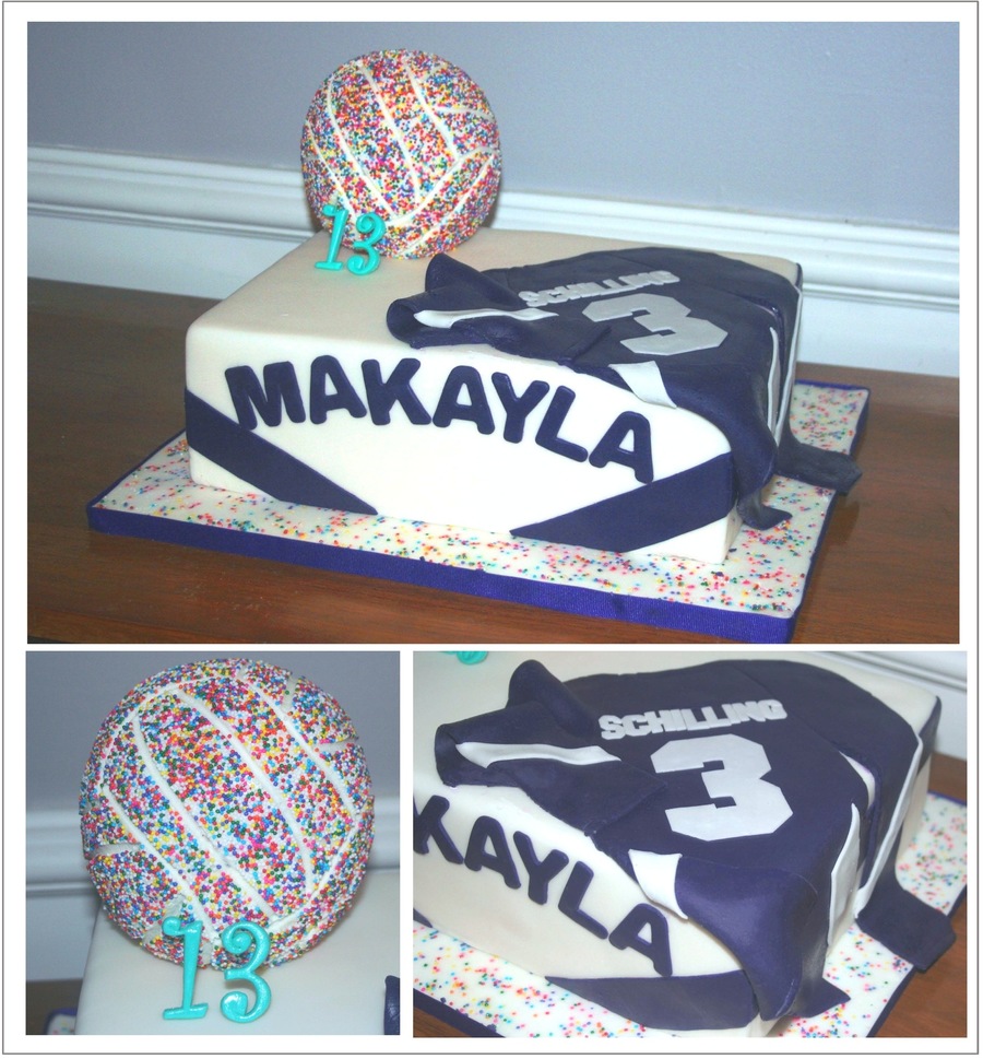 Volleyball Birthday Cake - CakeCentral.com