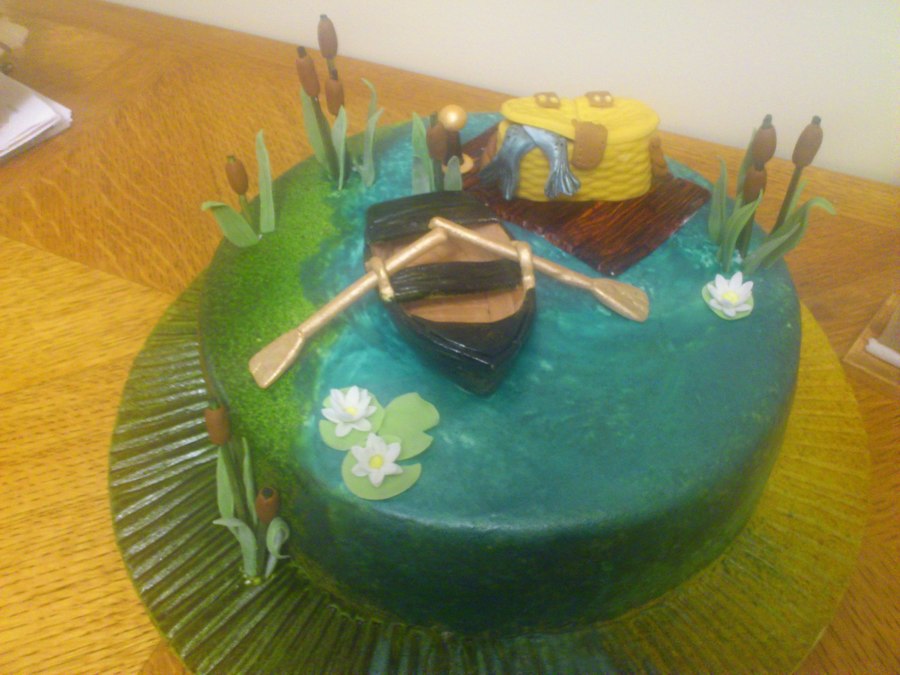 Fishing Themed Cake - CakeCentral.com