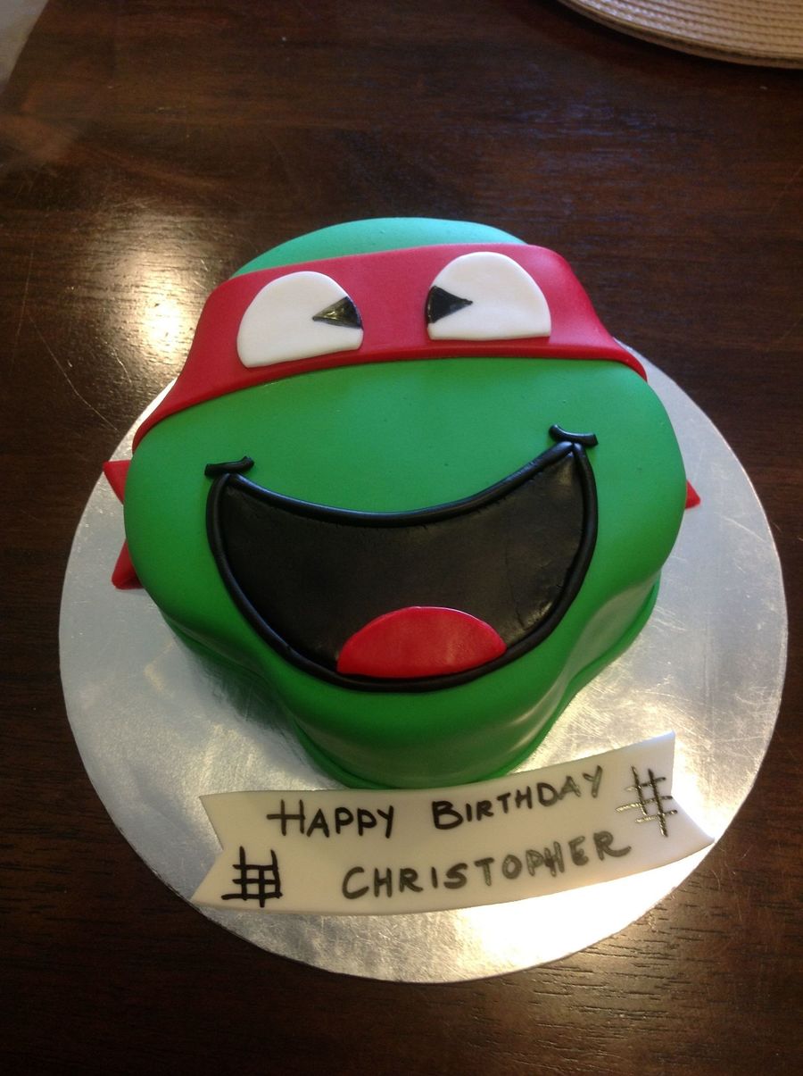 Ninja Turtle Cake Covered With Fondant - CakeCentral.com