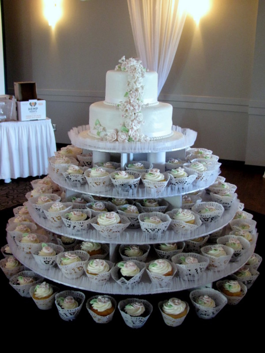 2 Tiered Wedding Cake Cupcakes Mini Cakes CakeCentral