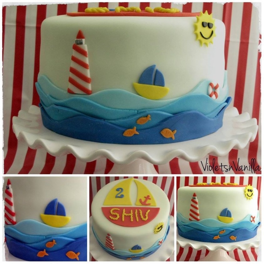 Nautical Themed Birthday Cake - CakeCentral.com Nautical Themed Birthday Cake - CakeCentral.com