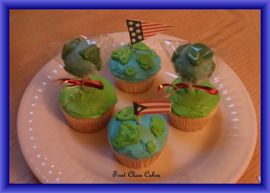 Earth Cake Pops And Cupcakes - CakeCentral.com