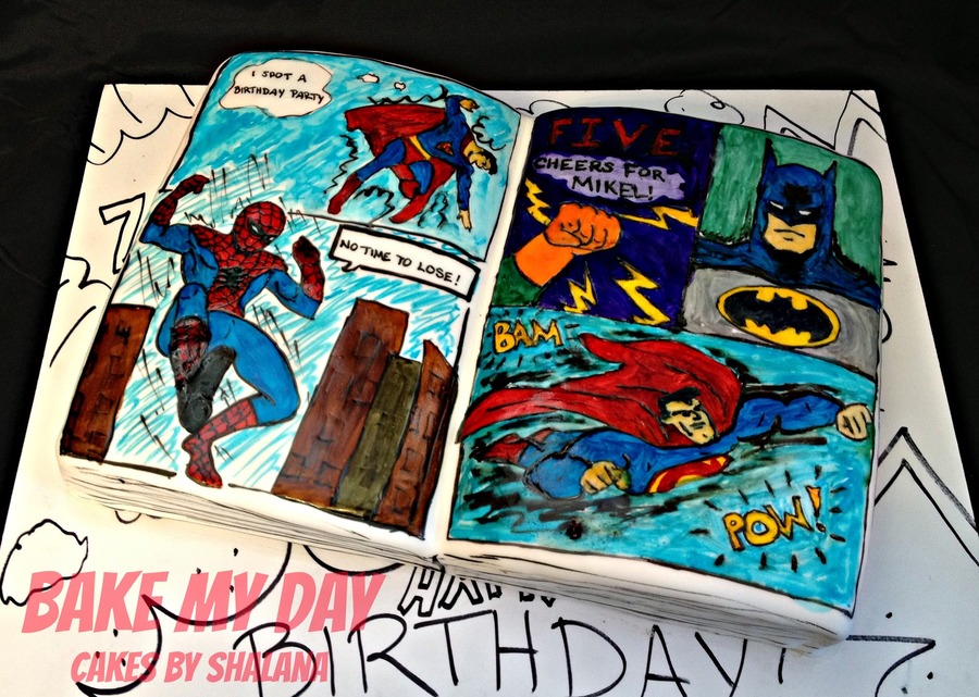 Superhero Comic Book - CakeCentral.com