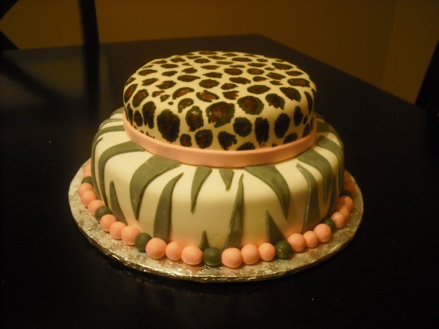 Animal Print Birthday Cake - CakeCentral.com