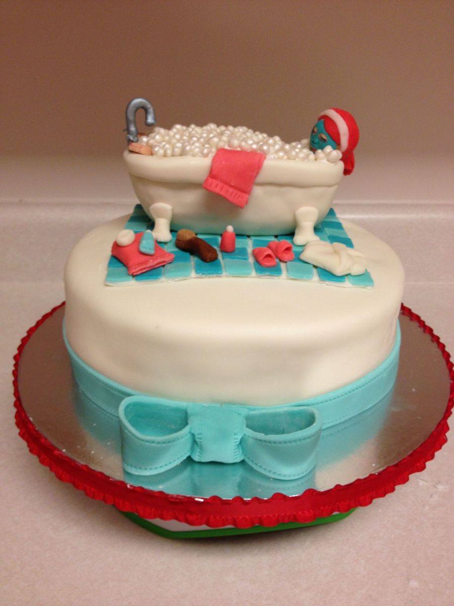Cake For A Spa Themed Birthday - CakeCentral.com
