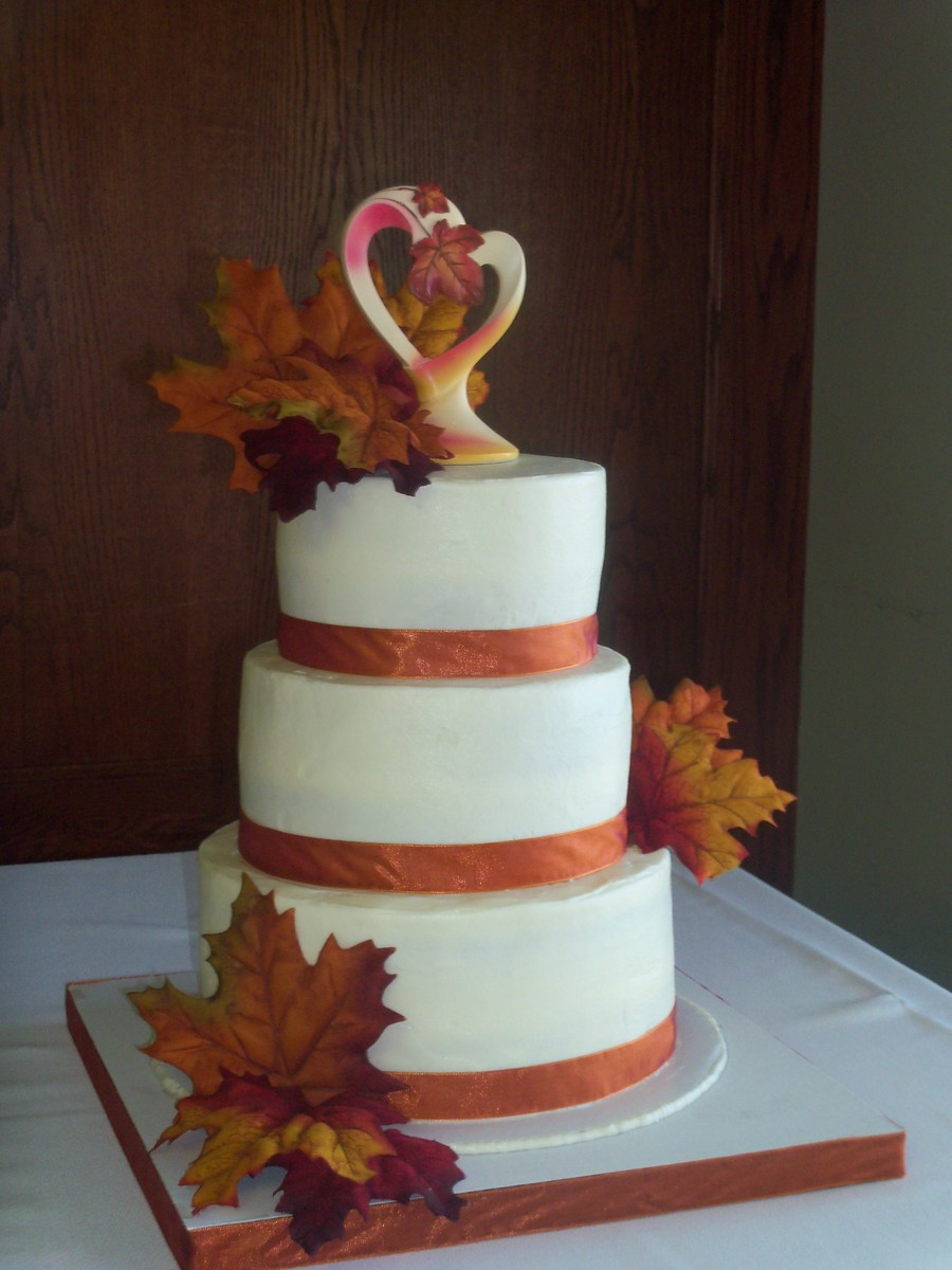 Fall Wedding Cake - CakeCentral.com