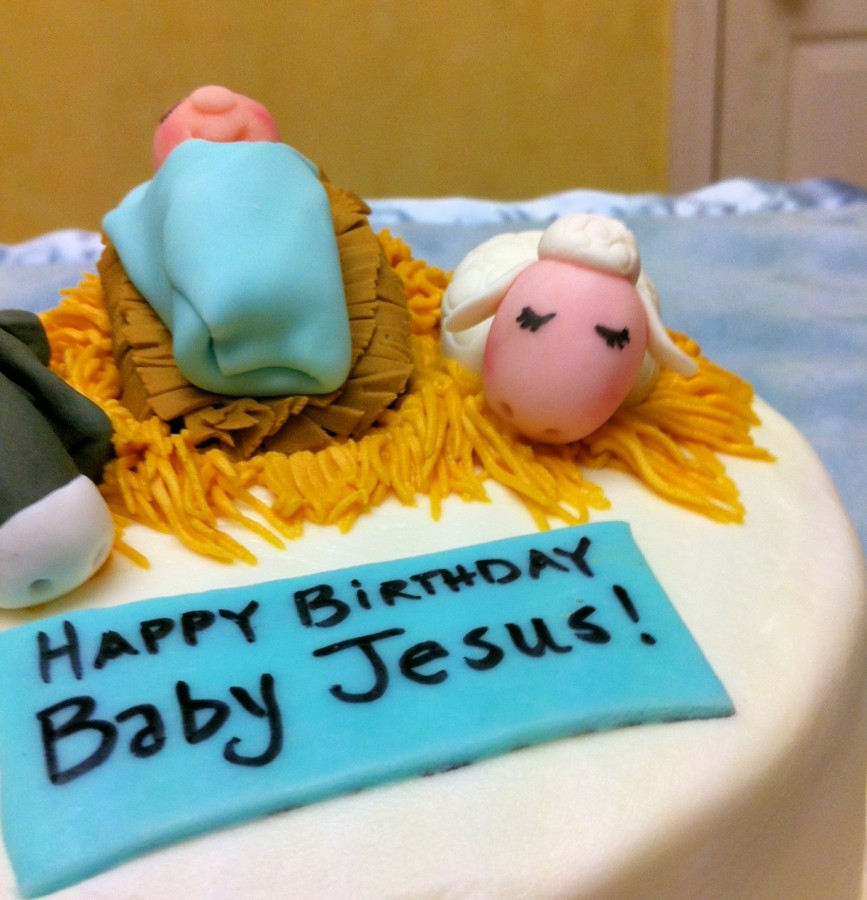 Sweet Baby Jesus With Sleepy Animals Cake - CakeCentral.com