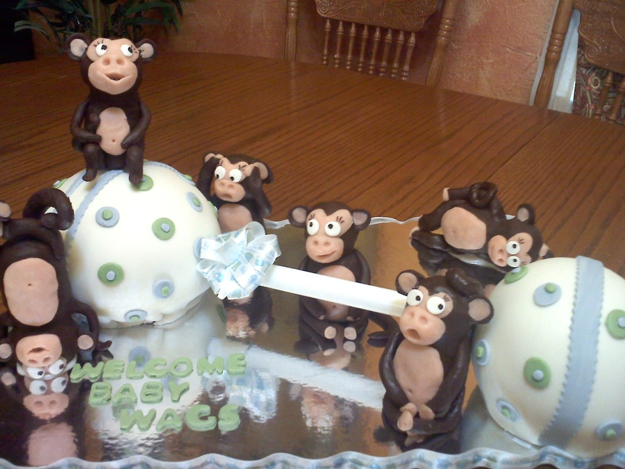 Baby Rattle With Rkt Monkeys - CakeCentral.com