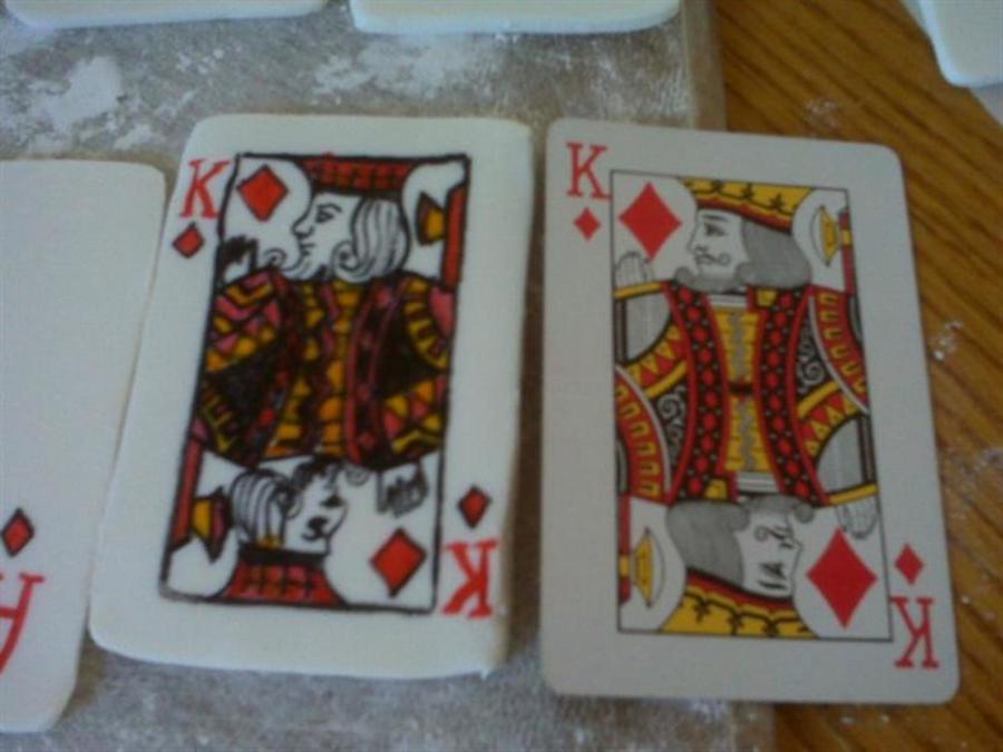 Hand Painted Playing Cards For My Card Cake - CakeCentral.com