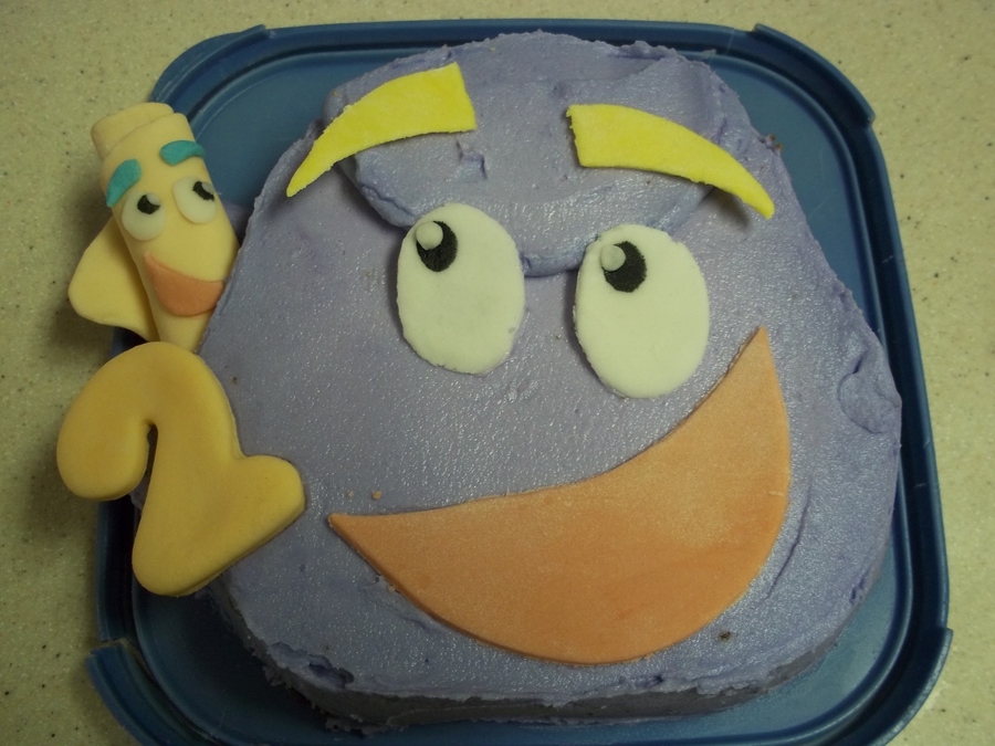 Dora The Explores Backpack And Map Cake Marble Cake Frosted With ...