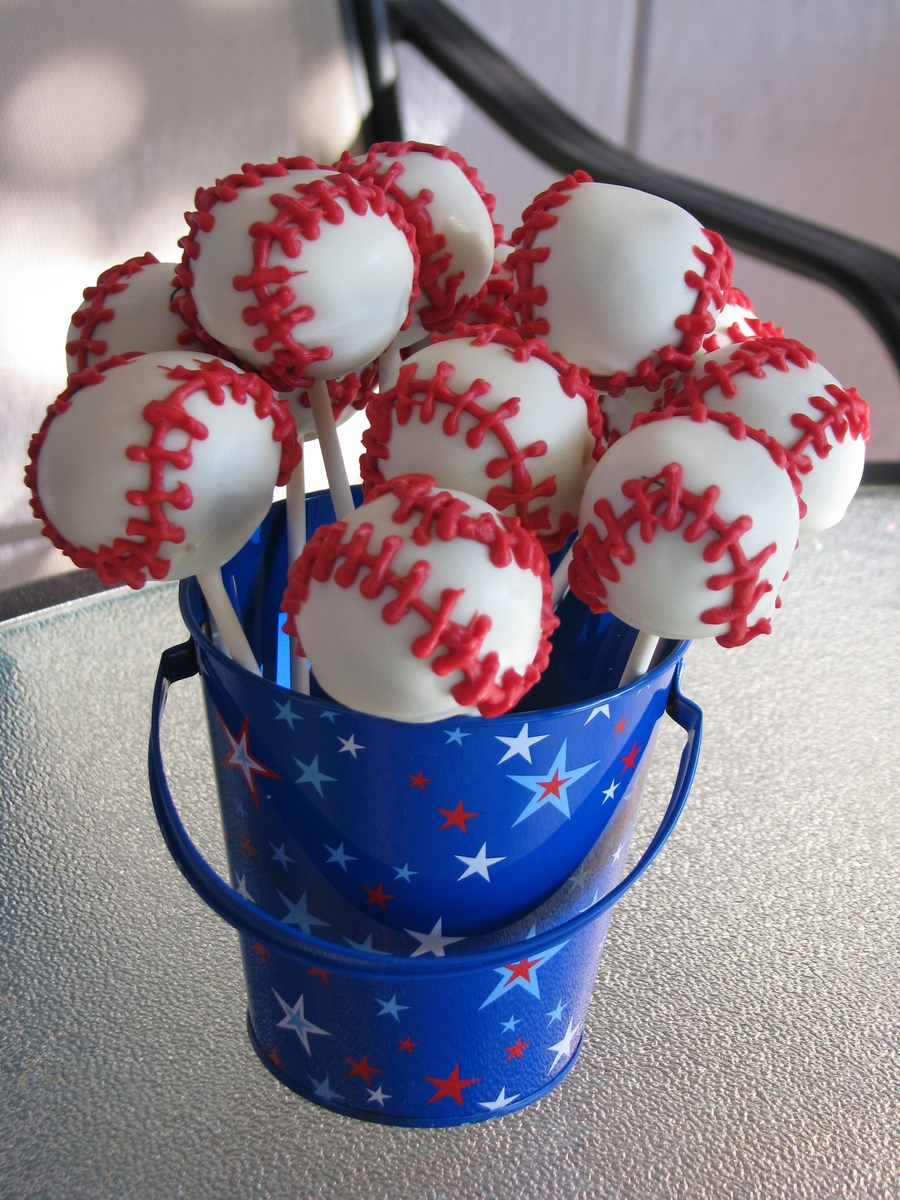 Baseball Cake Pops - CakeCentral.com