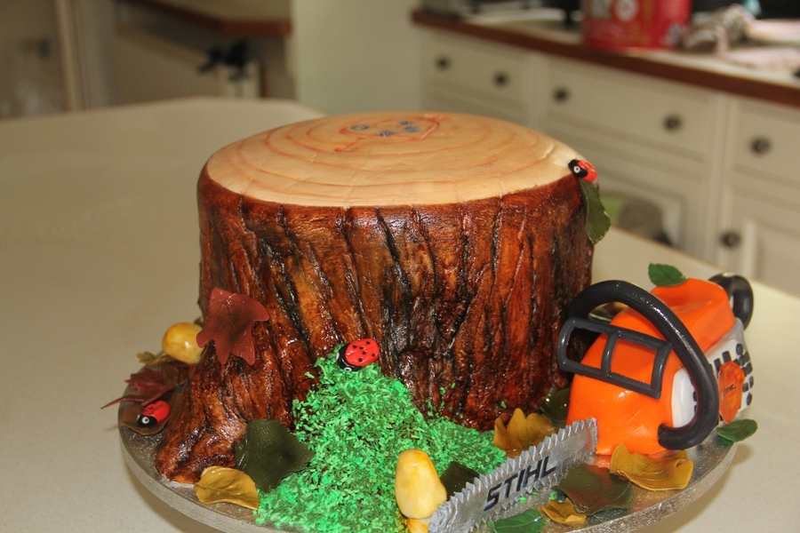 Tree Stump Cake - CakeCentral.com