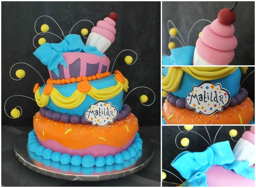 Wonky Clebration Cake - CakeCentral.com