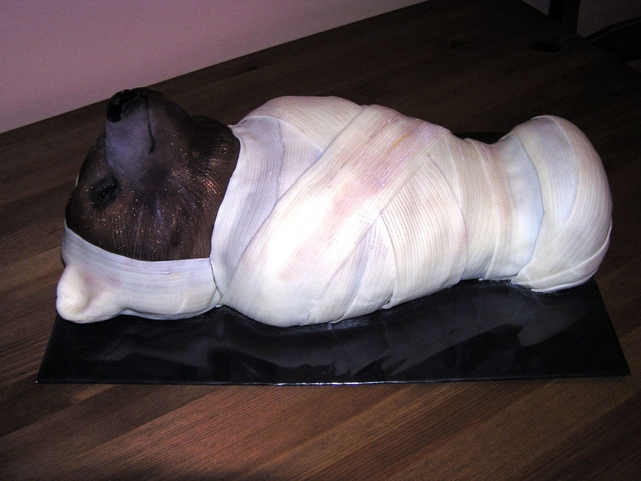 Mummy Bear Head - CakeCentral.com