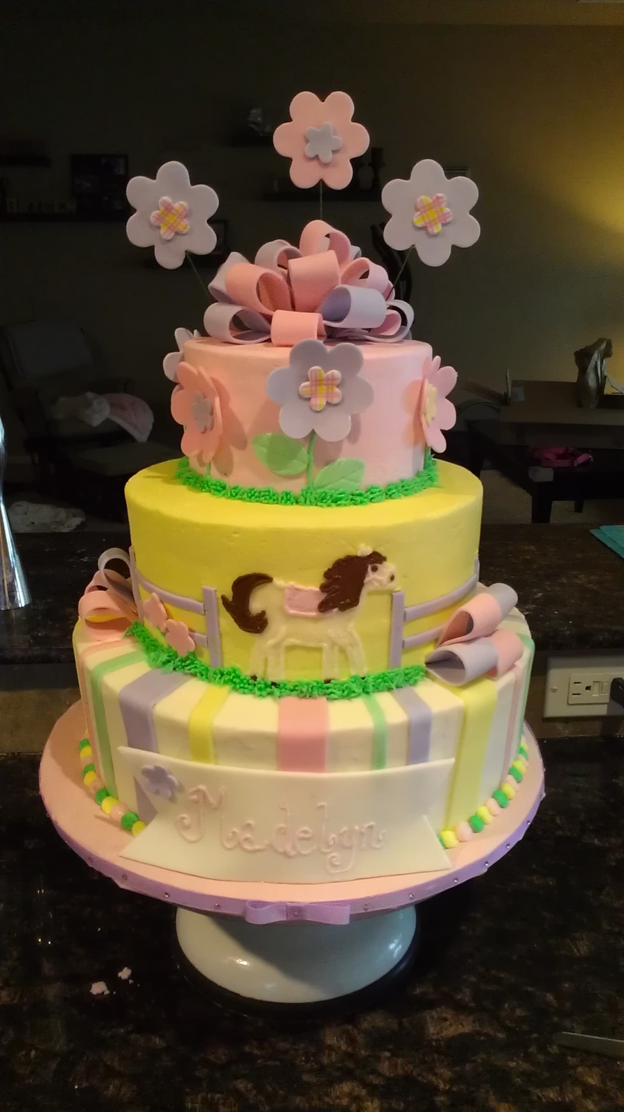 Baby Girl Horse Cake - CakeCentral.com
