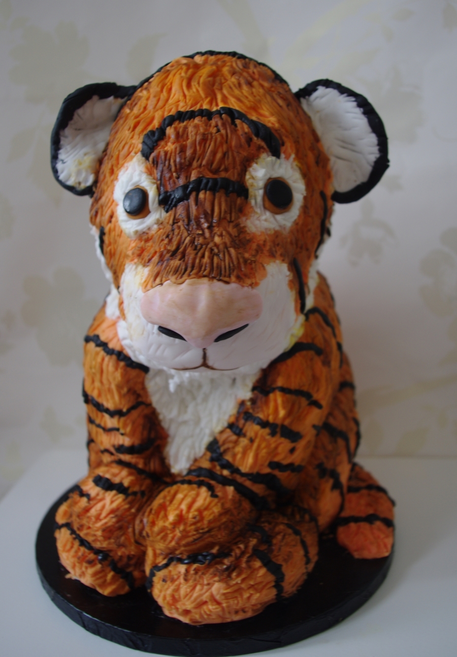 Sleepy Tiger Cake - CakeCentral.com