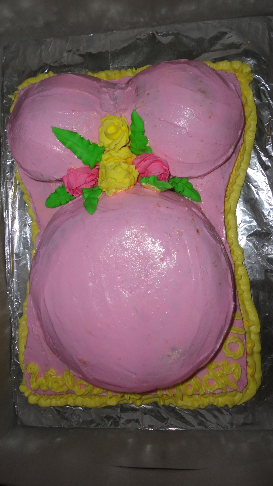 Pregnant Belly Cake - CakeCentral.com