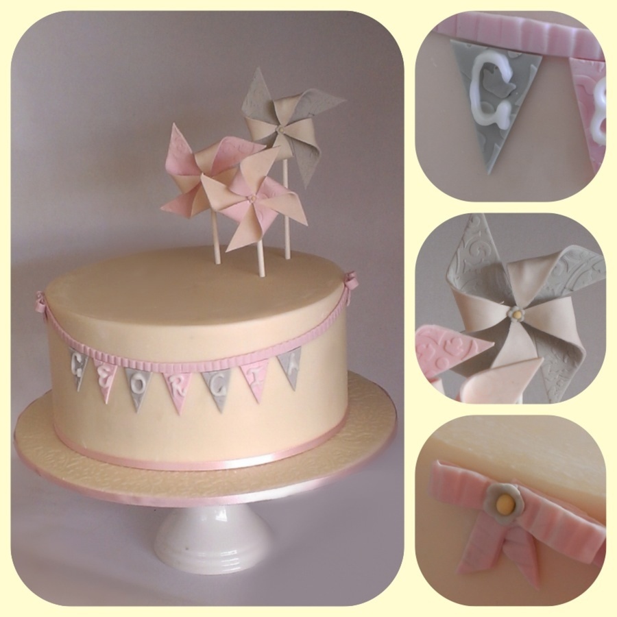 Bunting And Pinwheels - CakeCentral.com
