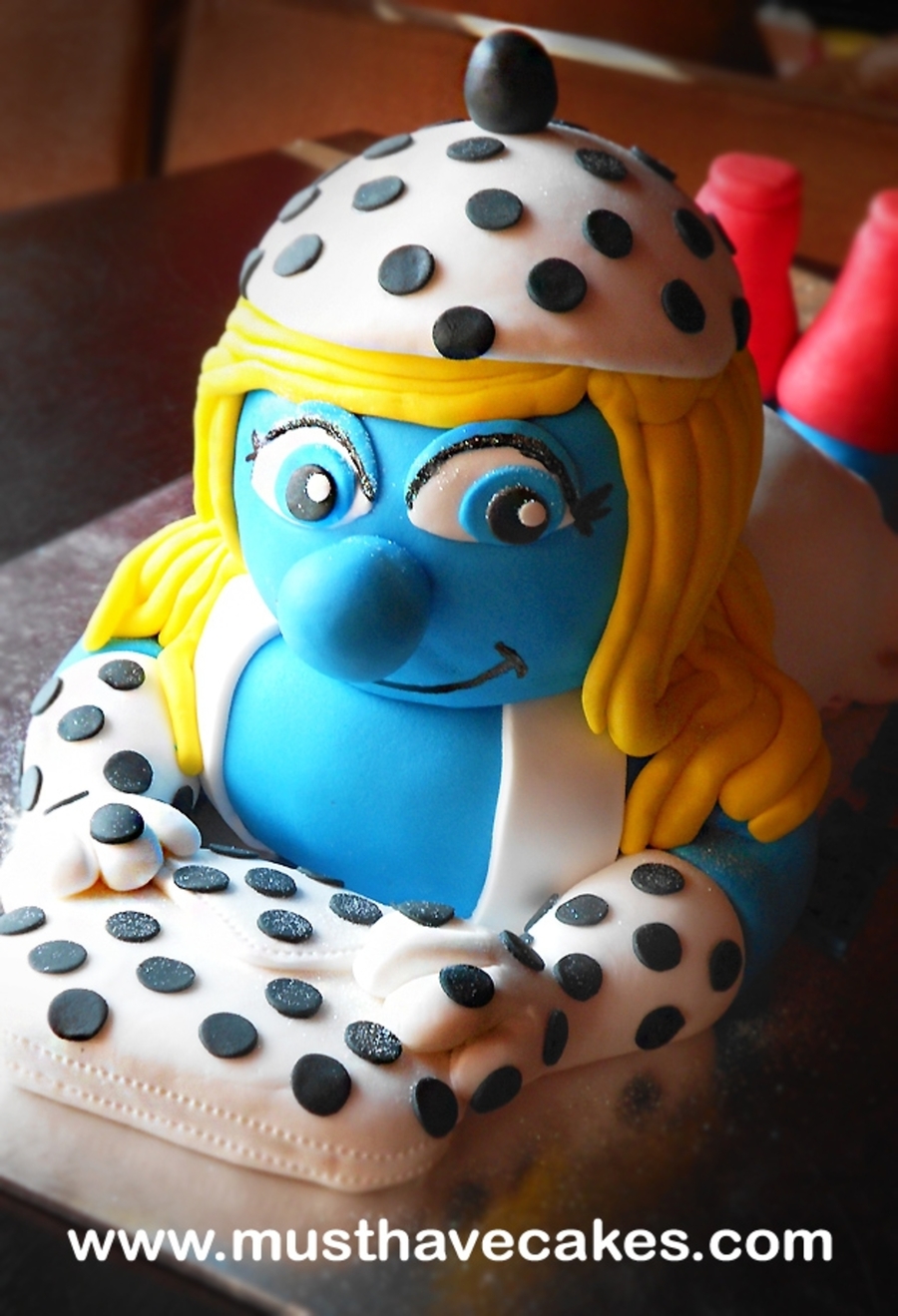 Smurfette 3D Fondant Cake - CakeCentral.com