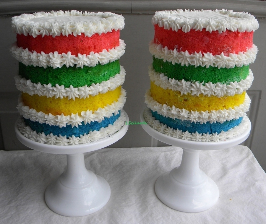 4-Color Batter Exposed Cakes/cake - CakeCentral.com