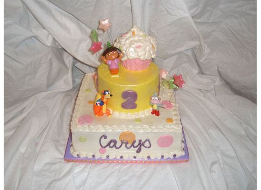 Dora & Boots Cake - CakeCentral.com