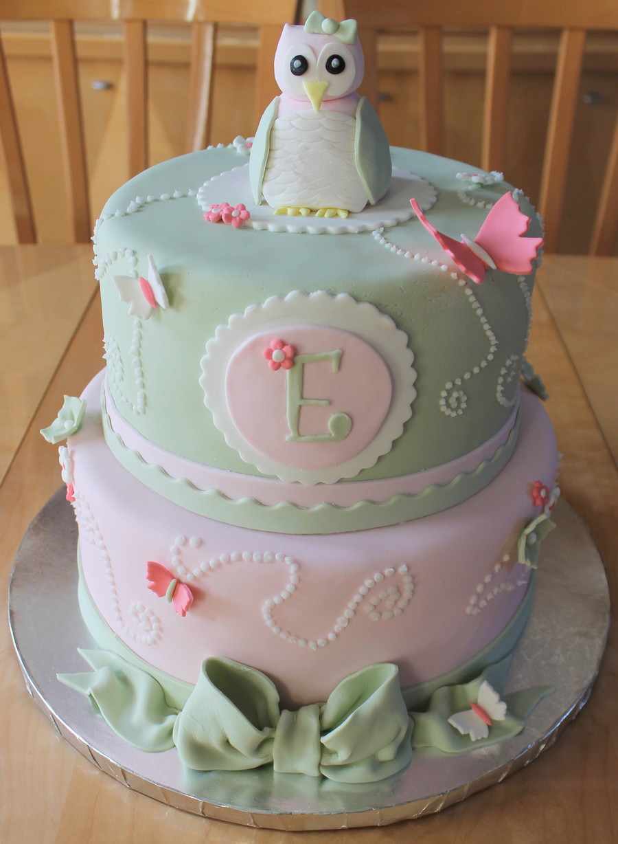 Vintage Baptism Cake - CakeCentral.com