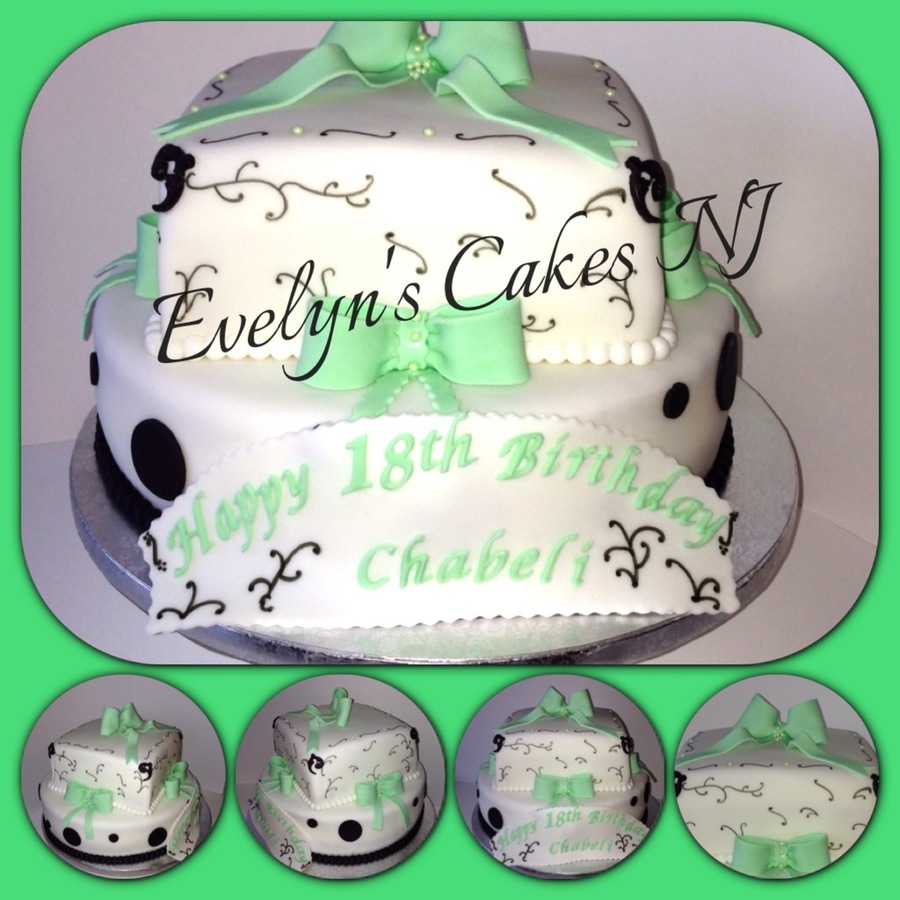 18Th Birthday Top Layer Dominican Cake W Vanilla Custard Bottom Layer ...