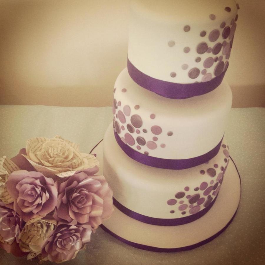 Polka Splash Wedding Cake - CakeCentral.com