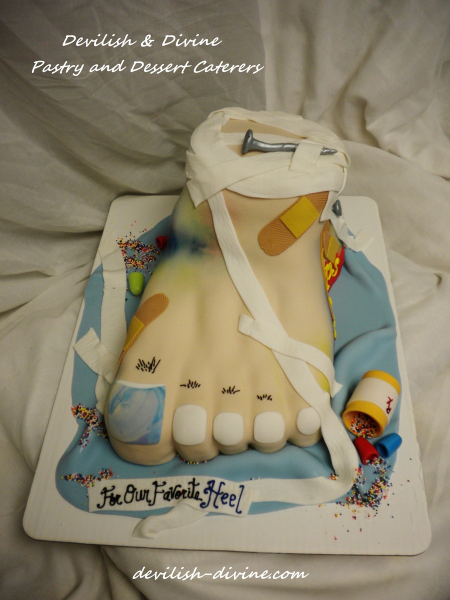Broken Foot Cake - CakeCentral.com