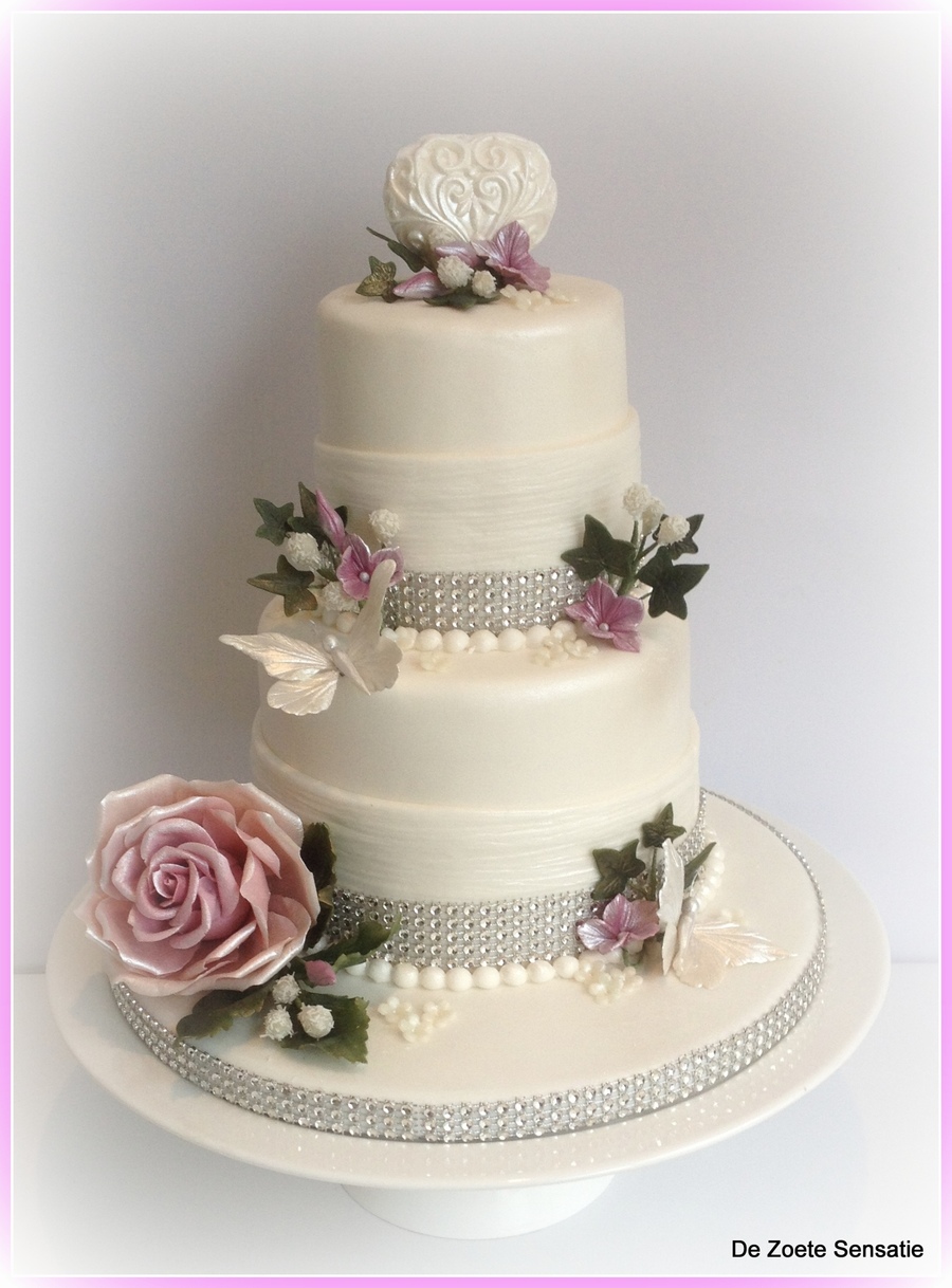 Mid Winter Wedding Cake - CakeCentral.com
