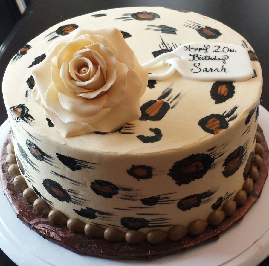 Leopard Print Birthday Cake CakeCentral