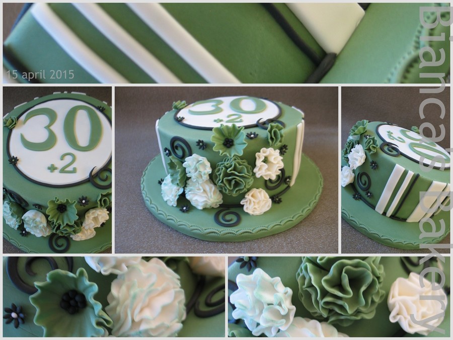 30+2 Birthday Cake - CakeCentral.com