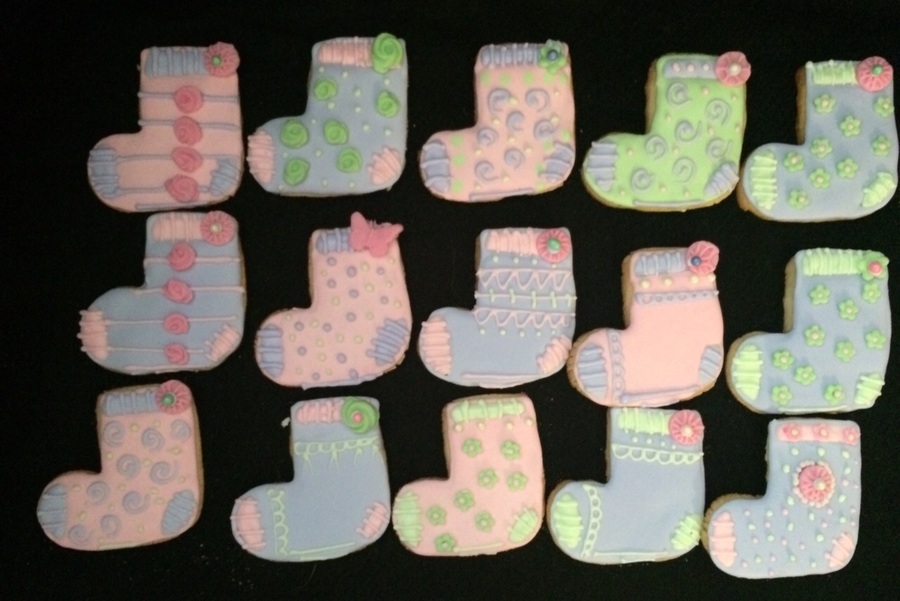 Baby Socks Cookies - CakeCentral.com
