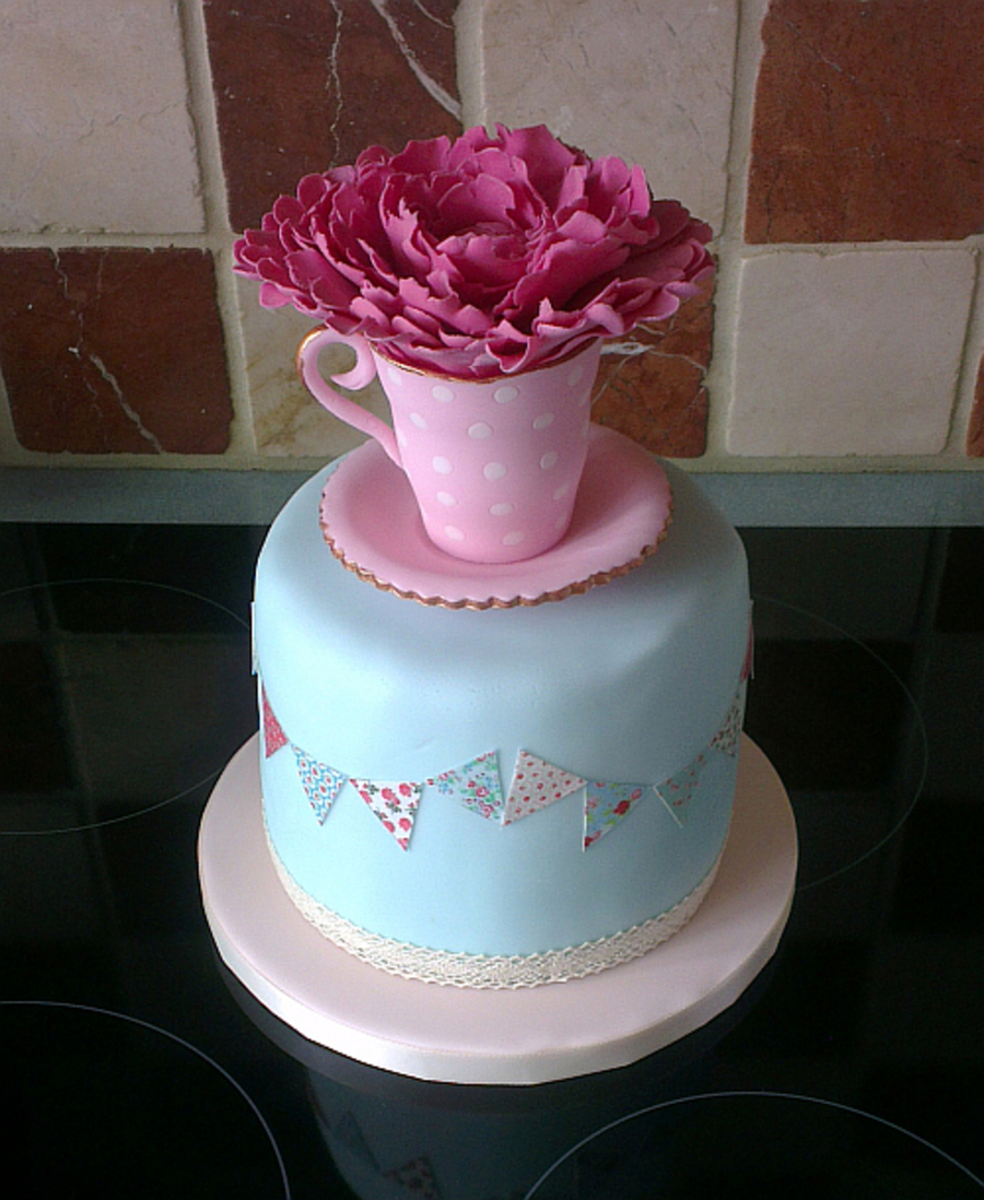Pink Teacup - CakeCentral.com
