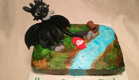 Toothless Cake - CakeCentral.com