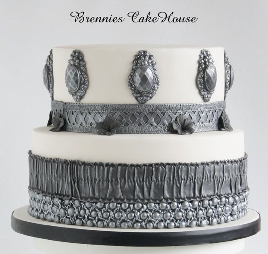 Black, White And Silver... What Else? - CakeCentral.com
