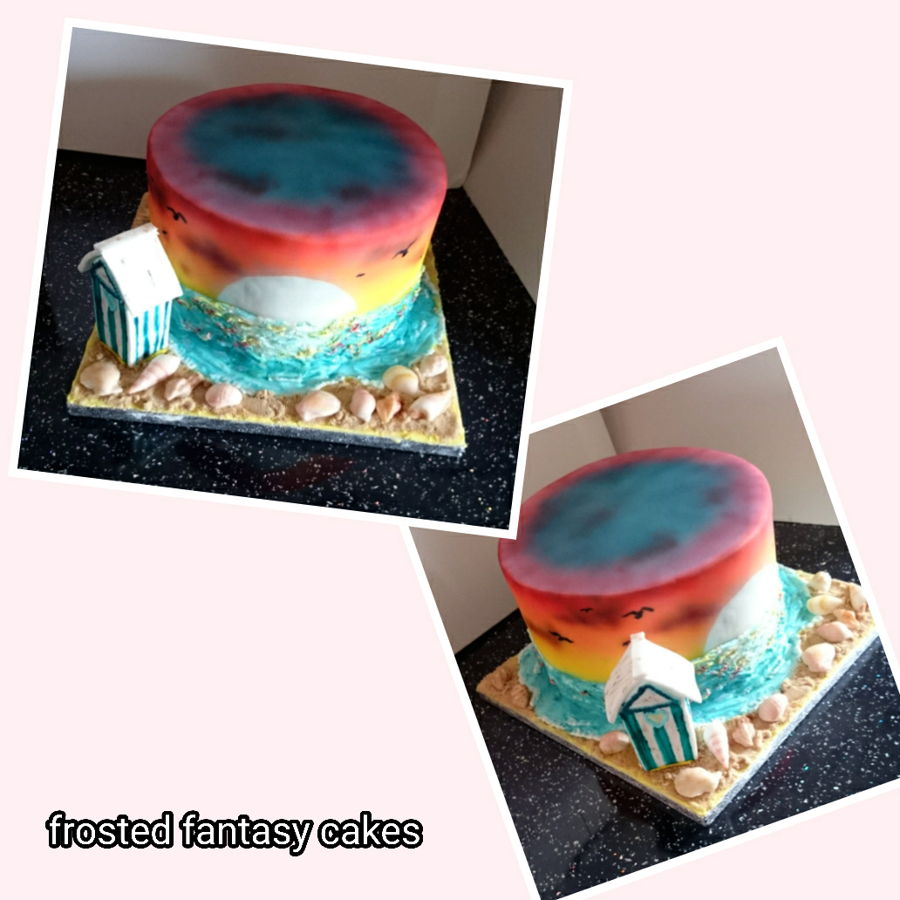 Sunset Beach Cake - CakeCentral.com