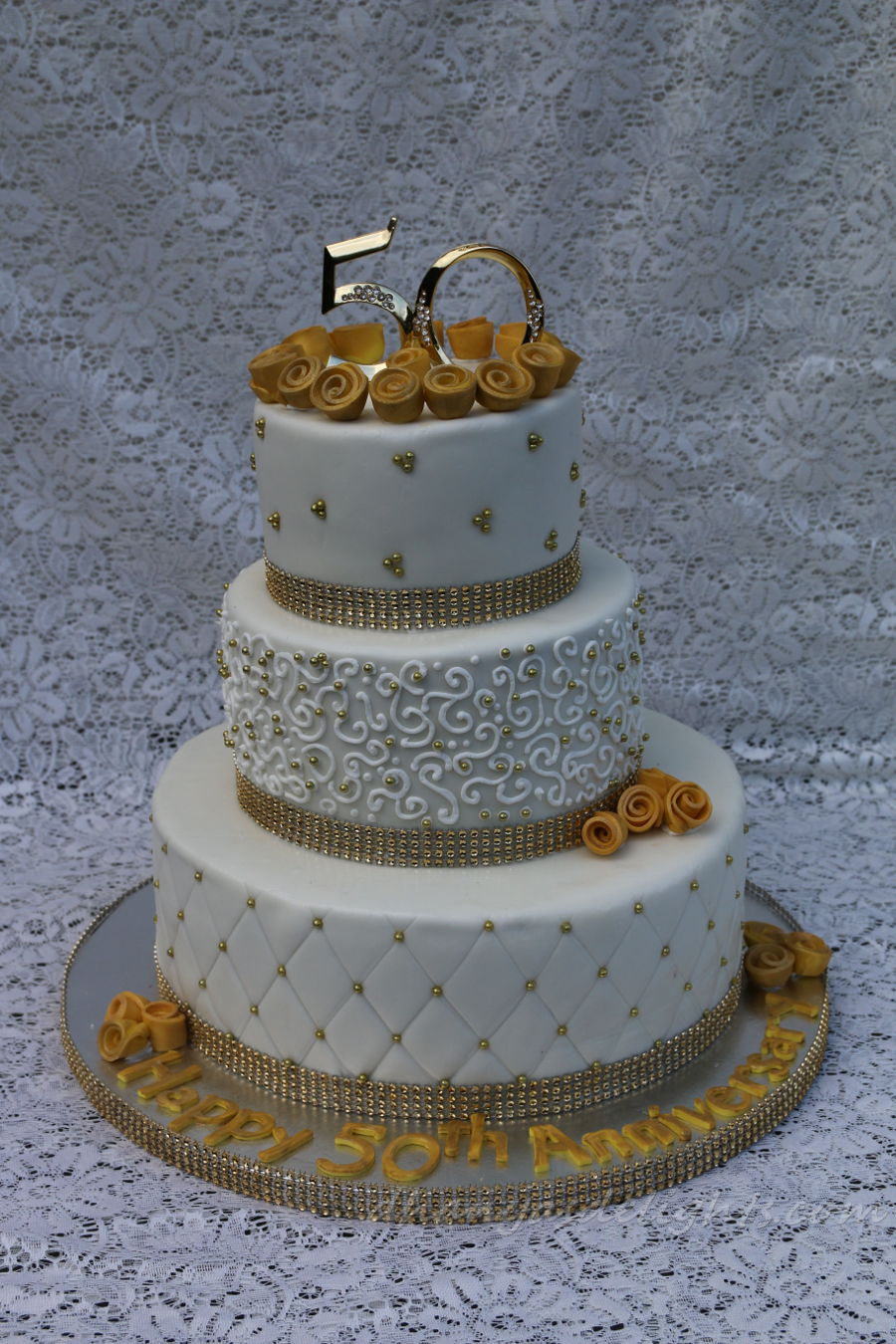 50Th Wedding Anniversary Cake CakeCentral