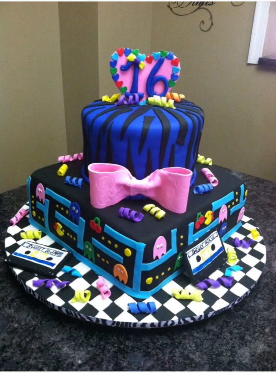 80's Theme Cake - CakeCentral.com
