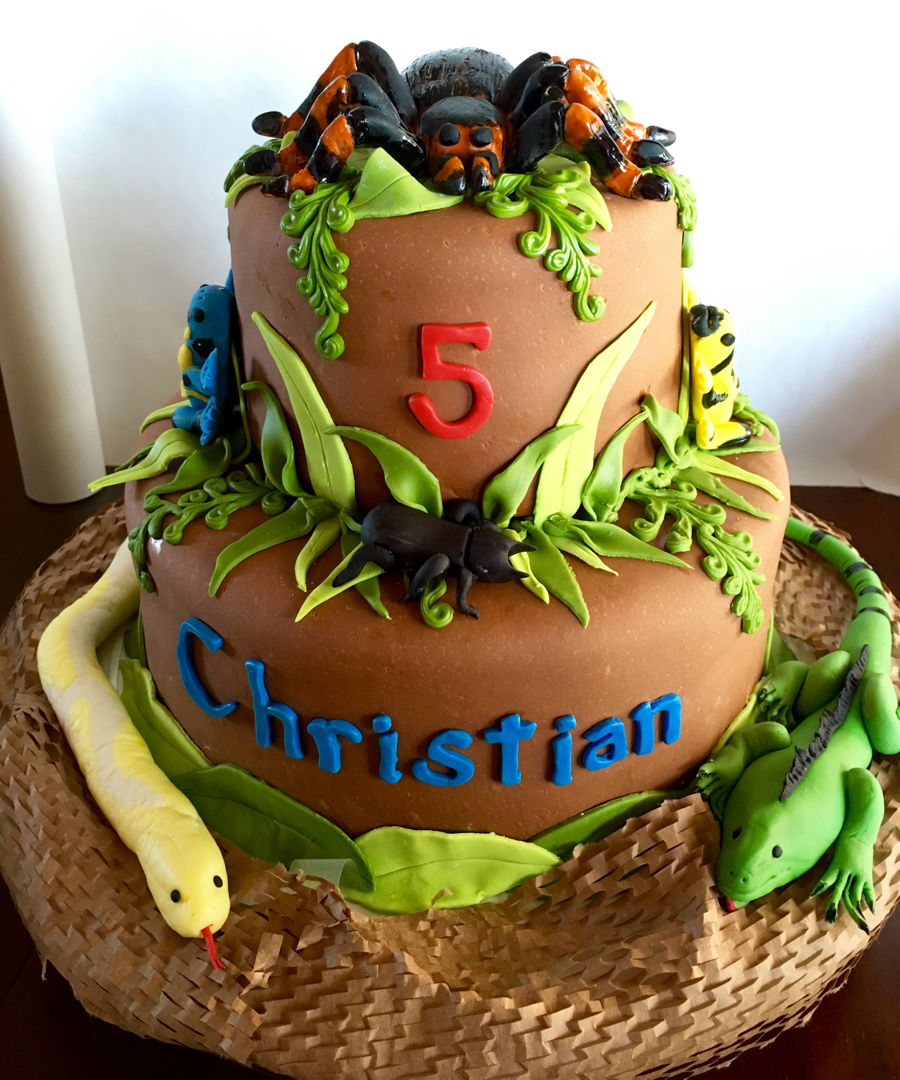 Reptile/rainforest Cake - CakeCentral.com